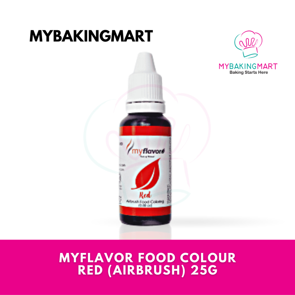 Mybakingmart | Myflavor Red/Maroon Airbrush Halal Edible Food Coloring ...