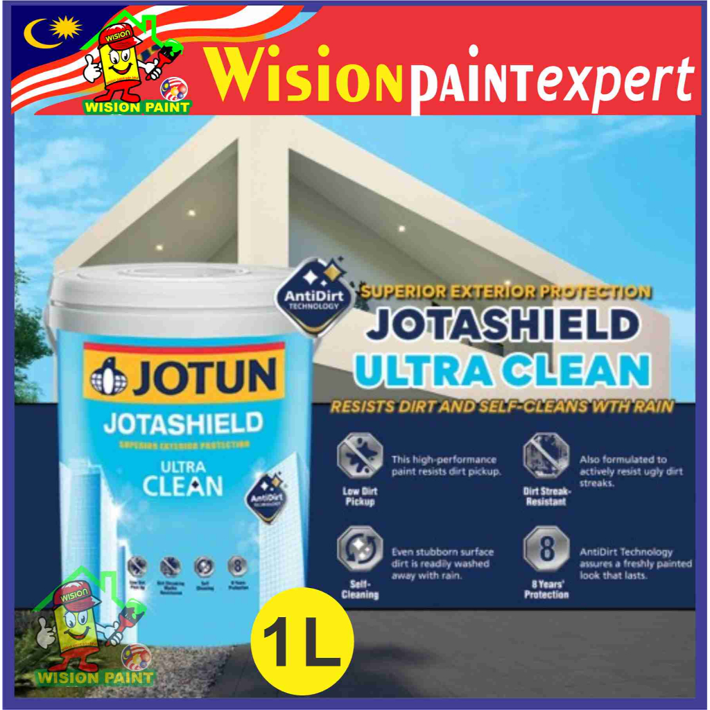 1L JOTUN Jotashield Ultra Clean Exterior Weathershield Wall Self Clean ...