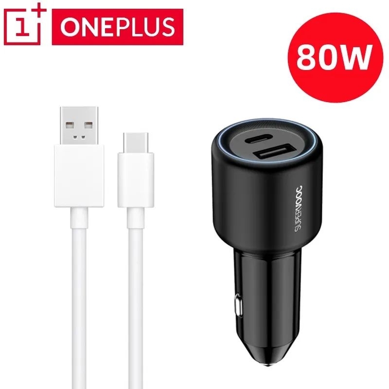 Oneplus 10 Pro 80W SUPERVOOC In-Car Adapter Charger 8A Type-C USB Cable ...