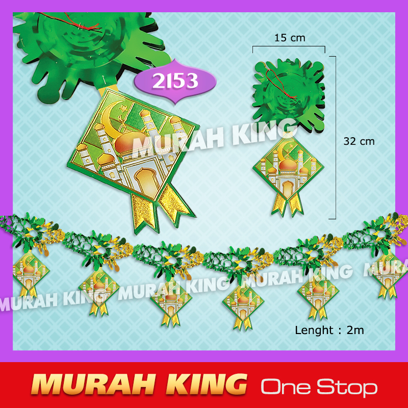 Hari Raya Hanging Tinsel Hari Raya Banner Hari Raya Decoration Selamat ...