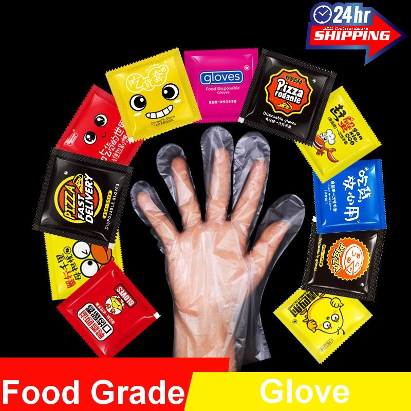 Creative Food Grade Disposable Plastic Glove Durian Sarung tangan ...