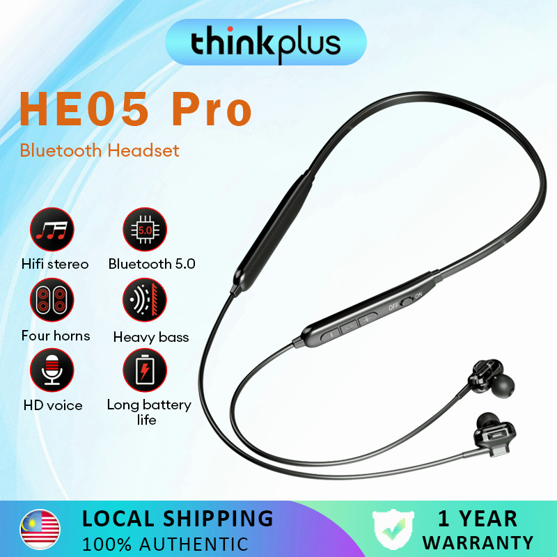 Lenovo HE05 Pro TWS Wireless Earphone Neckband Earbuds In-ear ...