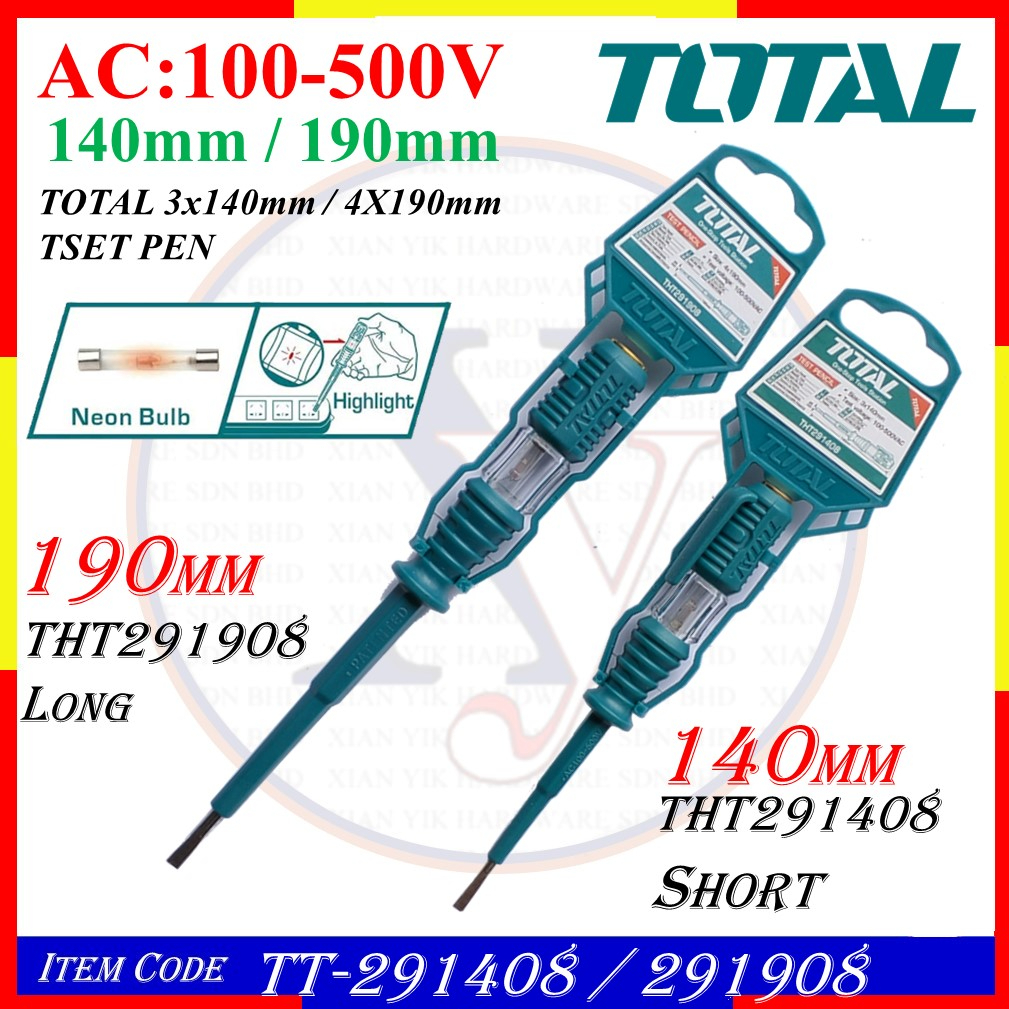 THT291408 3X140mm TOTAL TEST PEN SHORT (AC: 100-500V) TT-291408 ...