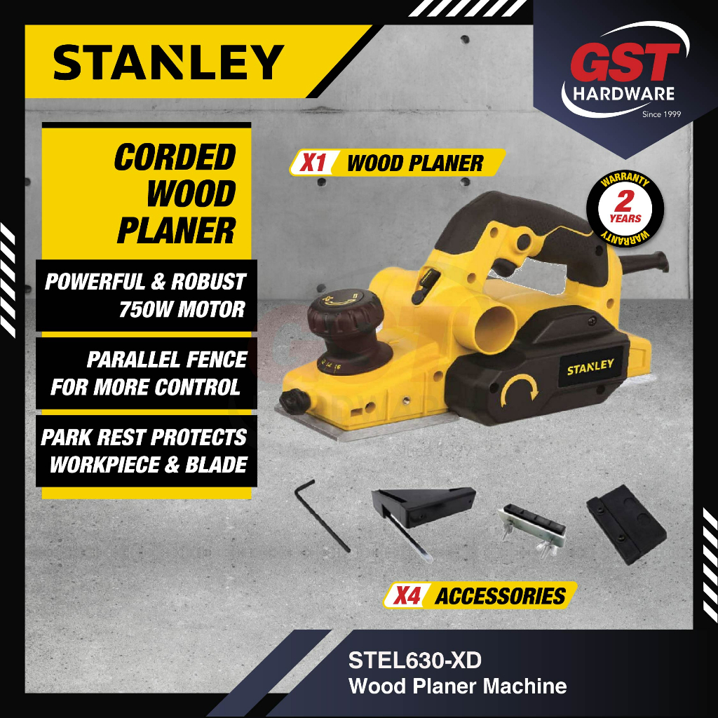 Stanley Wood Planer Machine STEL630 2mm Planner Woodworking Carpenter Mesin Ketam Kayu Electric ...