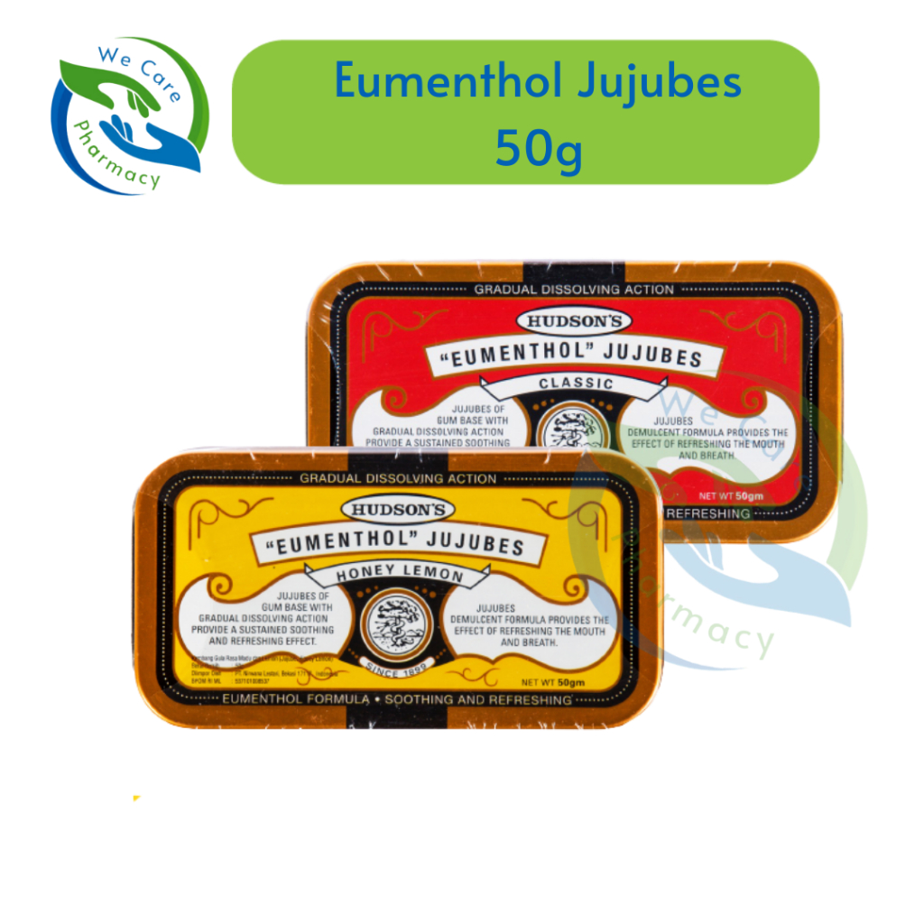 Hudson's " Eumenthol" Jujubes 50g, Pastil penyegar nafas, legakan tekak ...