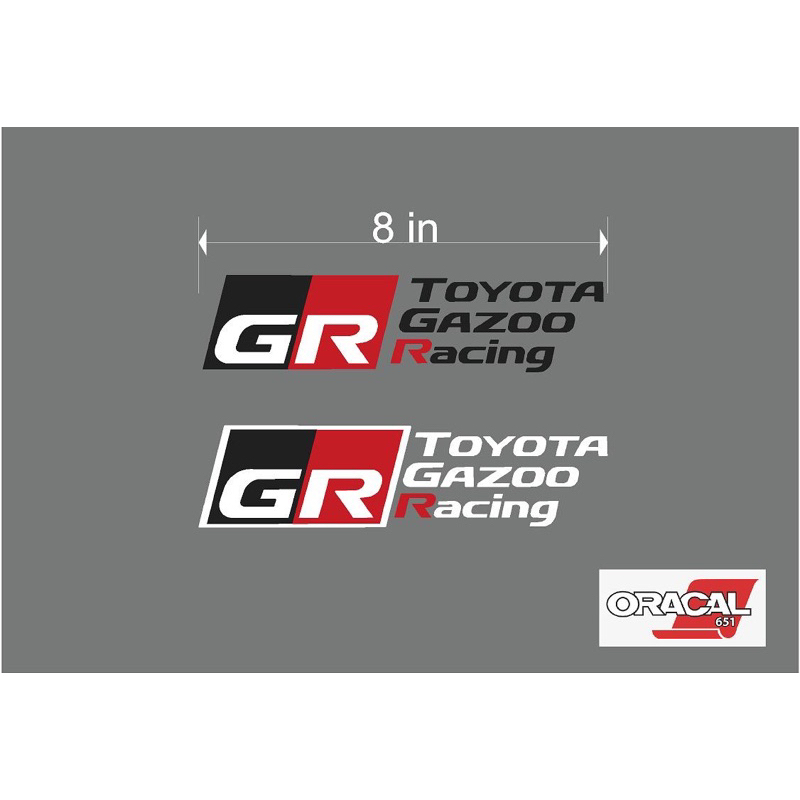 GR TOYOTA GAZOO RACING STICKER | Shopee Malaysia