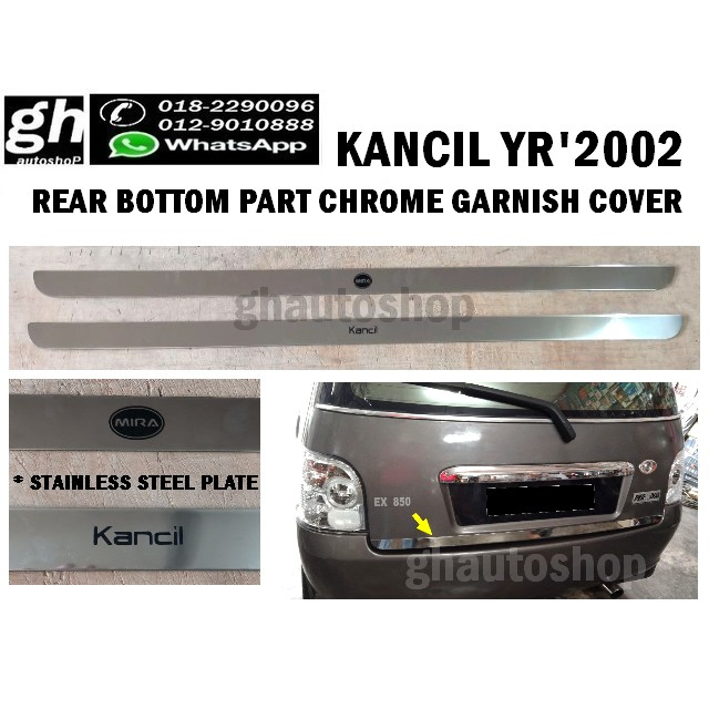 KANCIL YEAR 2002 rear boot bottom part chrome garnish cover | Shopee ...