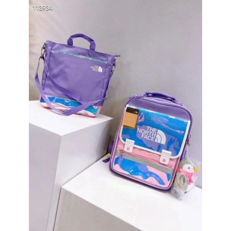 ORIGINAL THE NORTH FACE ERGONOMIC Kids Preppy Air School Bagpack set ...