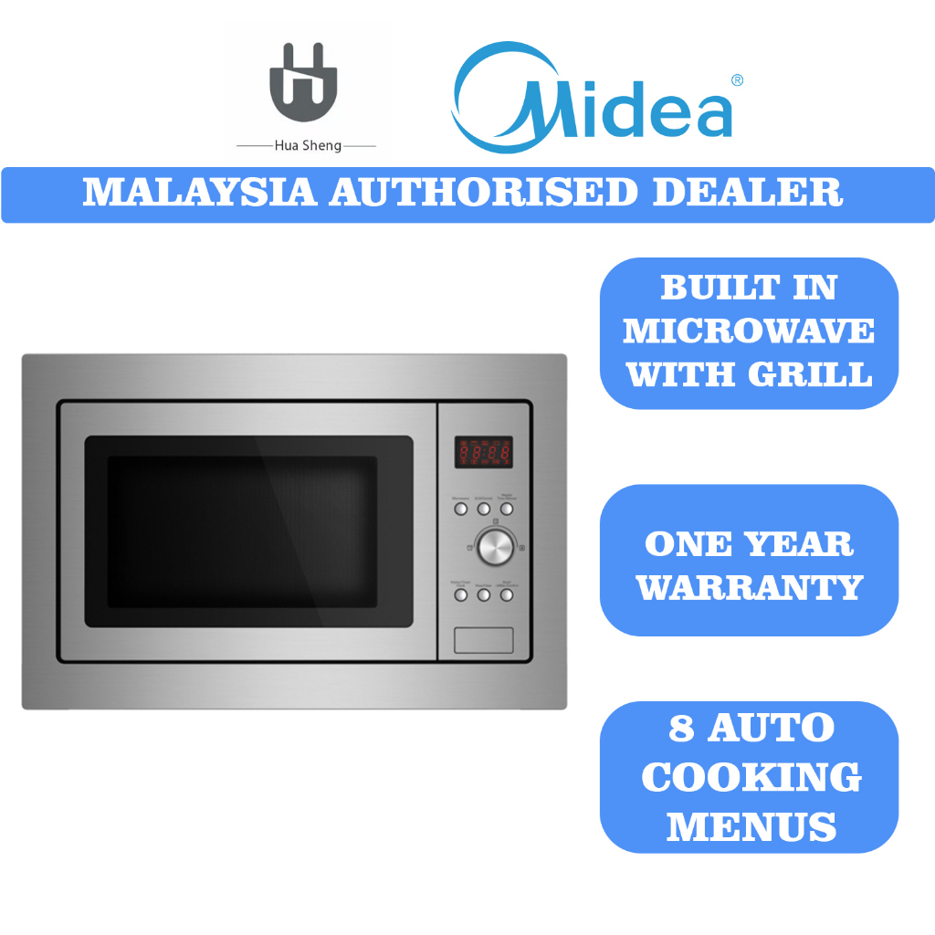 Midea Built-In Microwave Oven With Grill (25L) MBM-1925B | Shopee Malaysia