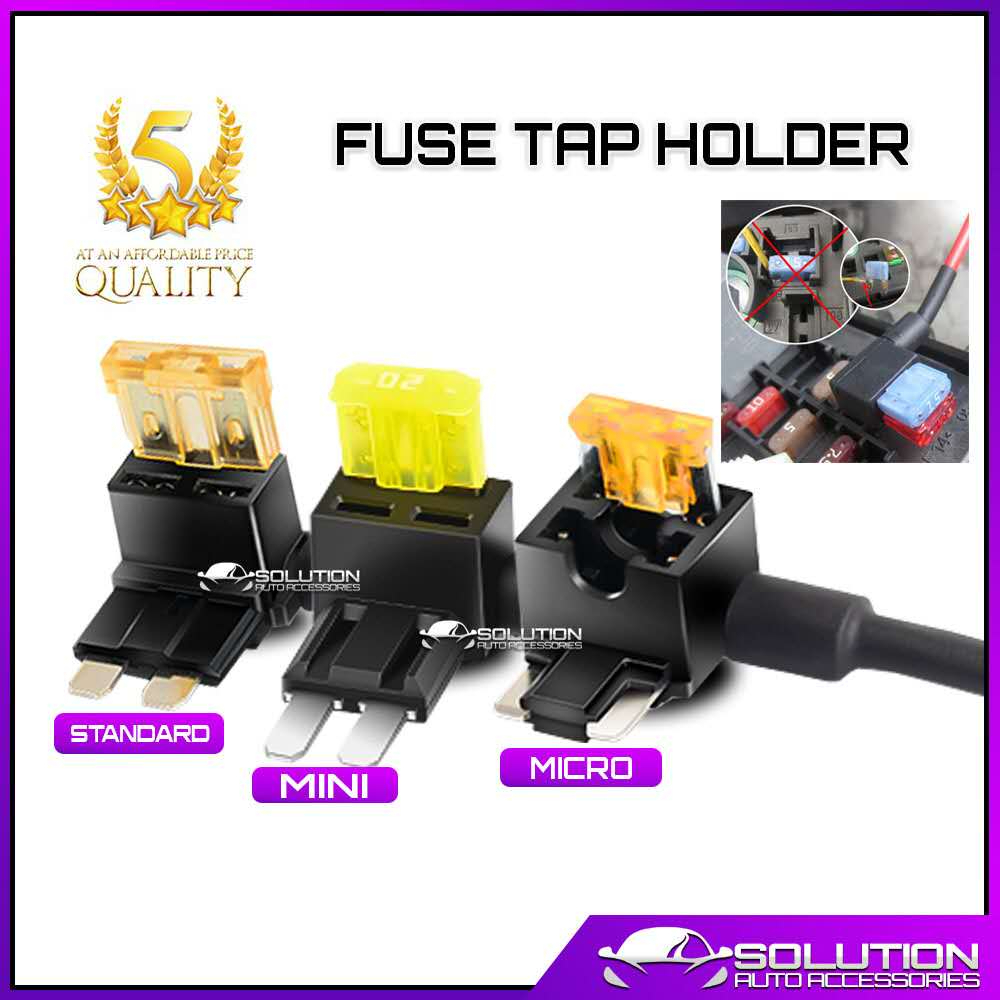 Mini Micro Standard Blade Fuse Tap Holder Fius Tap Add-A-Circuit Line ...