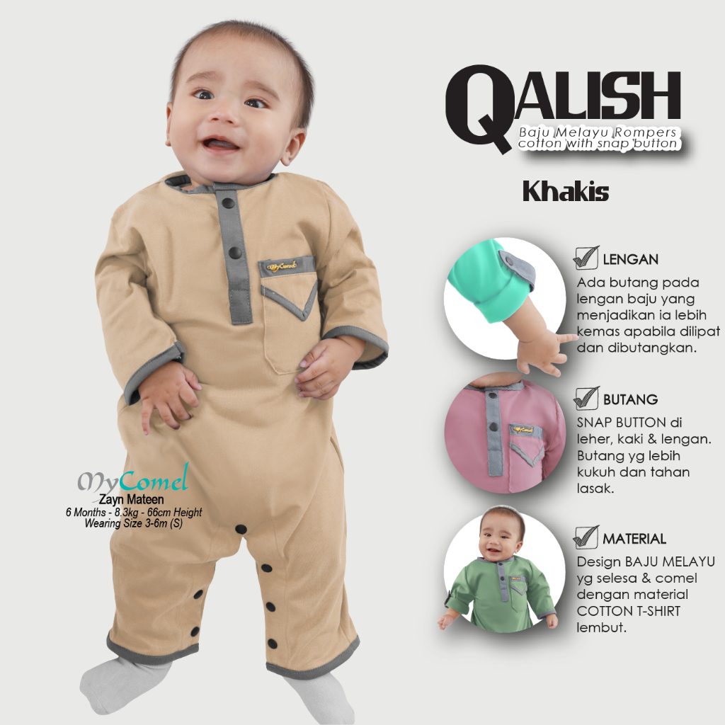 [COMBO A] Qalish Rompers Baju Melayu - Sesuai Majlis keramaian Majlis ...