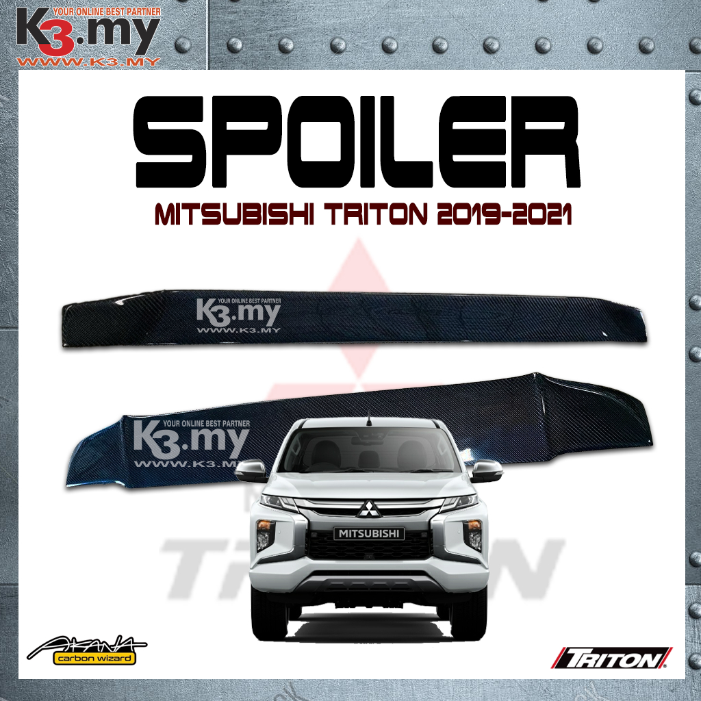 Mitsubishi Triton 2019-2021 Akana Carbon Wizard Rear Spoiler 4X4 Triton ...