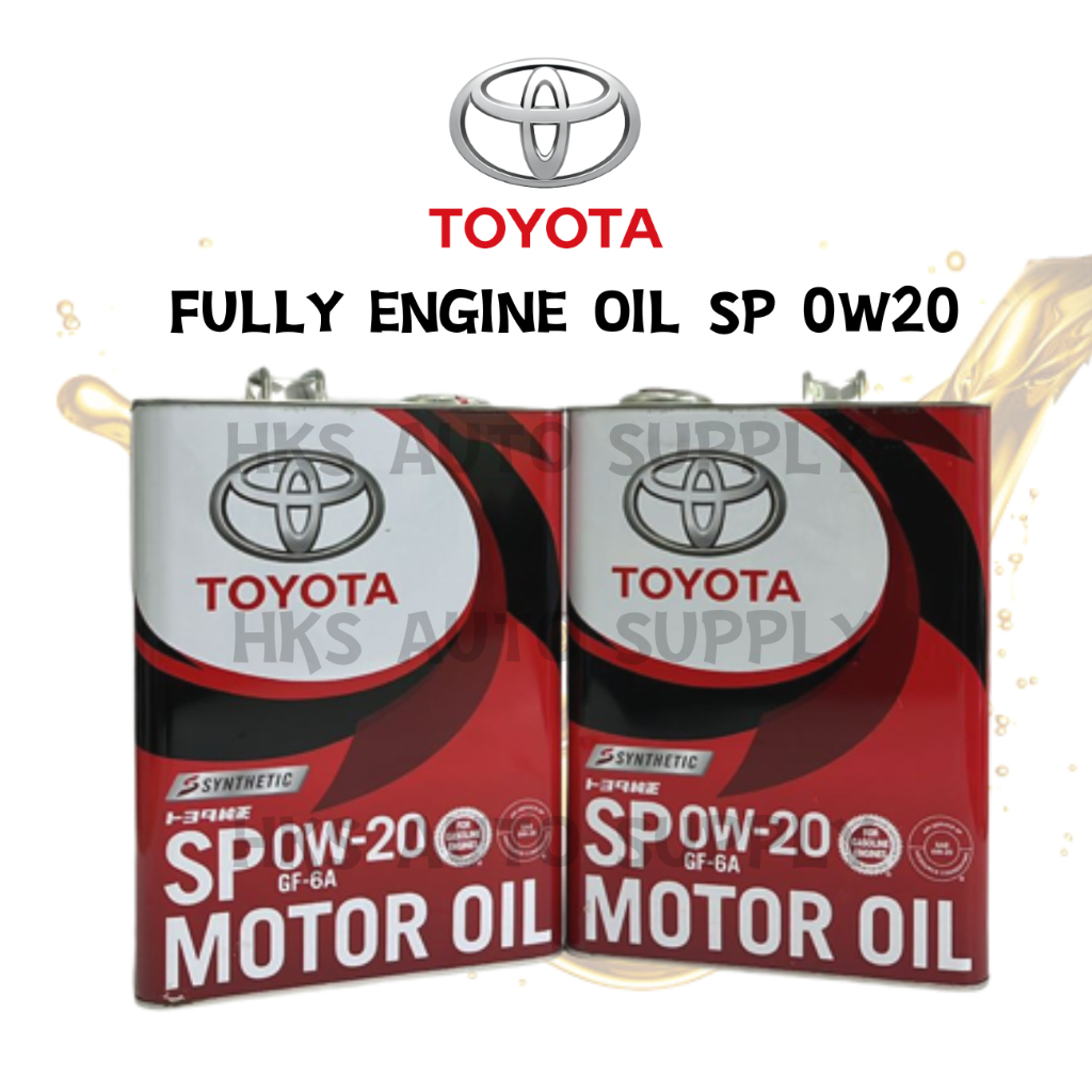 100% Original Toyota 0W-20 0W20 Synthetic SP GF-6A Engine Oil 4L ...