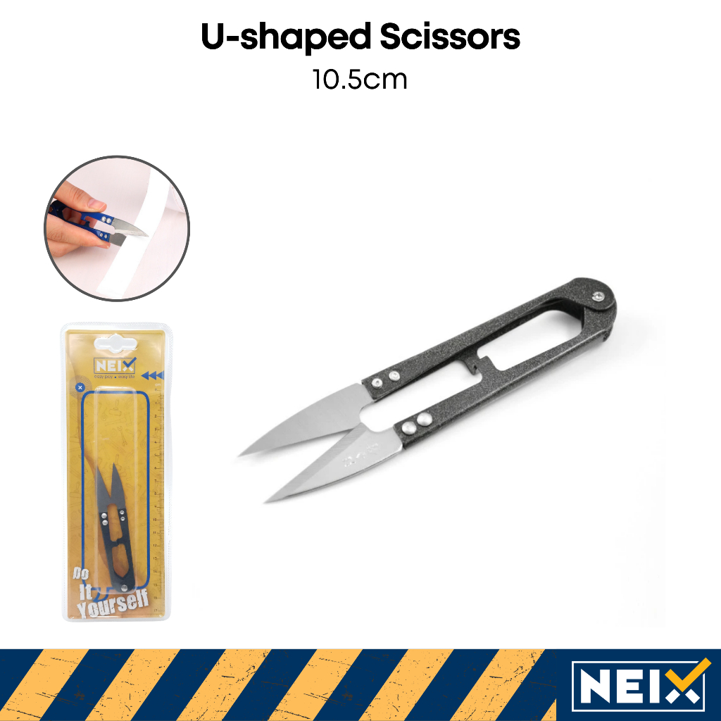 U-shaped Scissors - Gunting Bentuk U 10.5cm - U-shaped scissors, curved ...