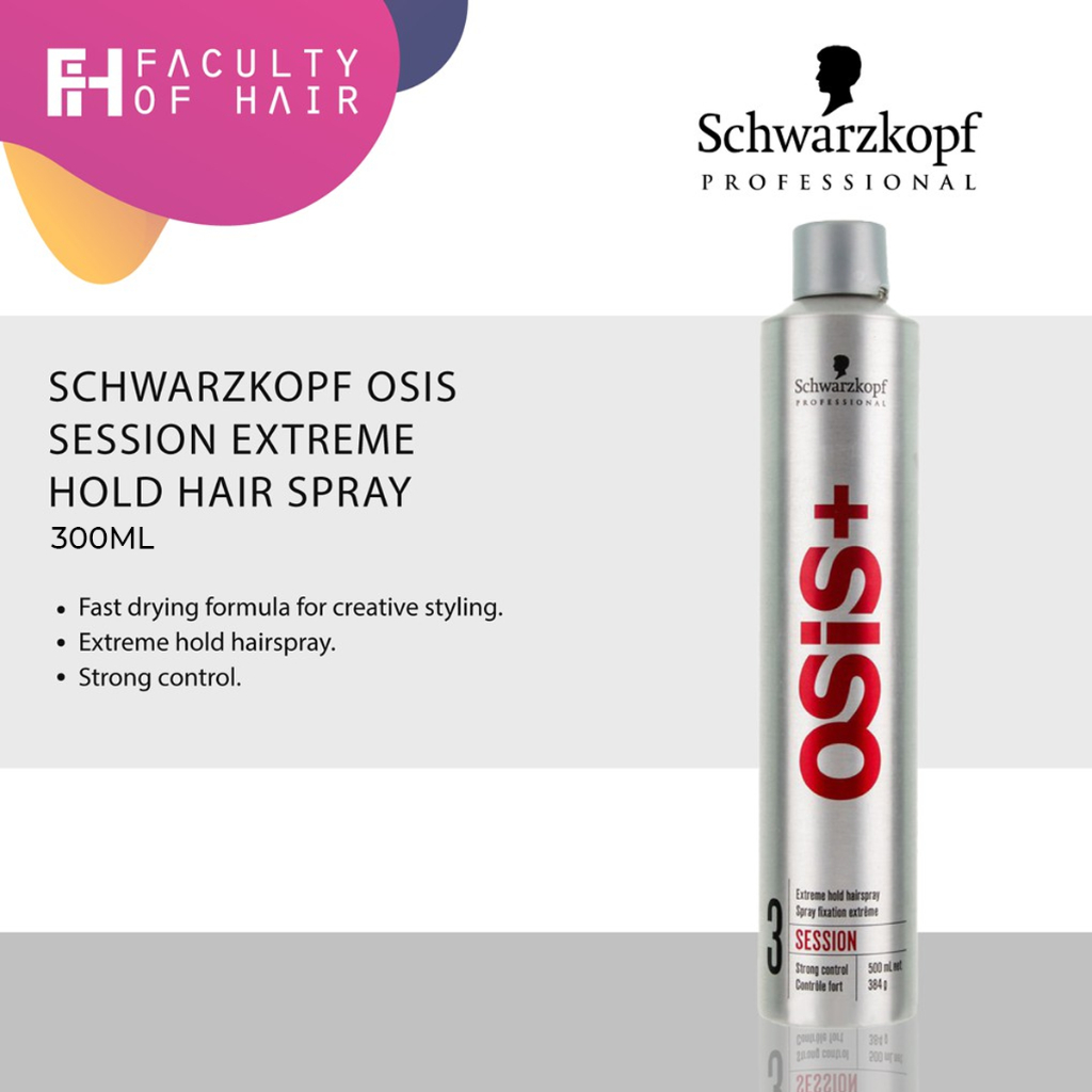 Schwarzkopf Osis 3 Session Finish Extreme Hold Hair Spray (300ml/500ml ...