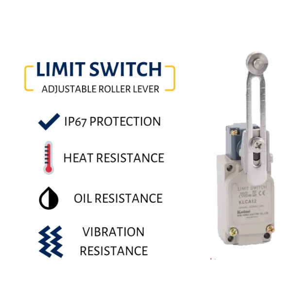 Limit Switch Adjustable Roller Lever. Snap Action Switch, 250V, 10A ...