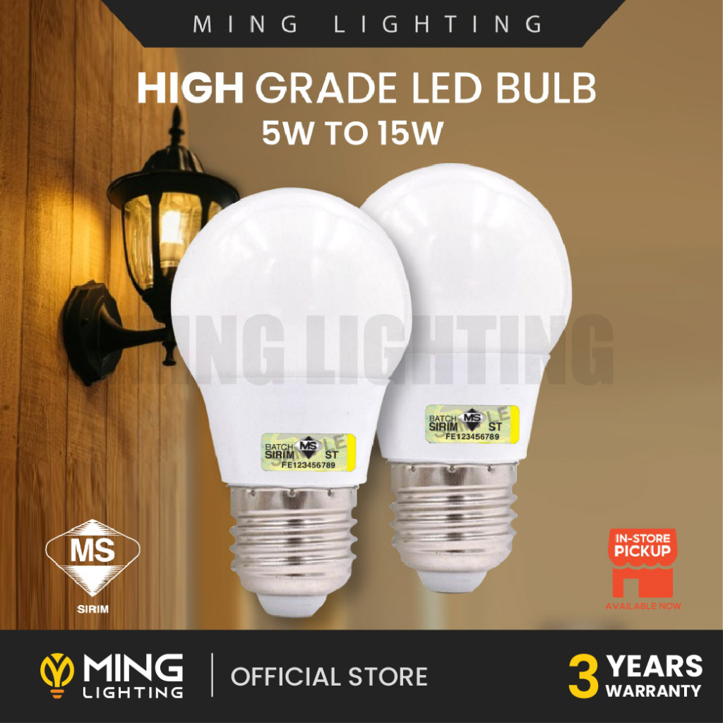 [SIRIM] LED Bulb E27 5W 10W 13W Mentol Energy Saving Lighting Table Lamp Home Ceiling Light ...