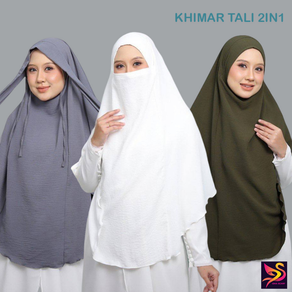 Khimar Sarung | Tudung Labuh Tali | Cotton CEY | Shopee Malaysia