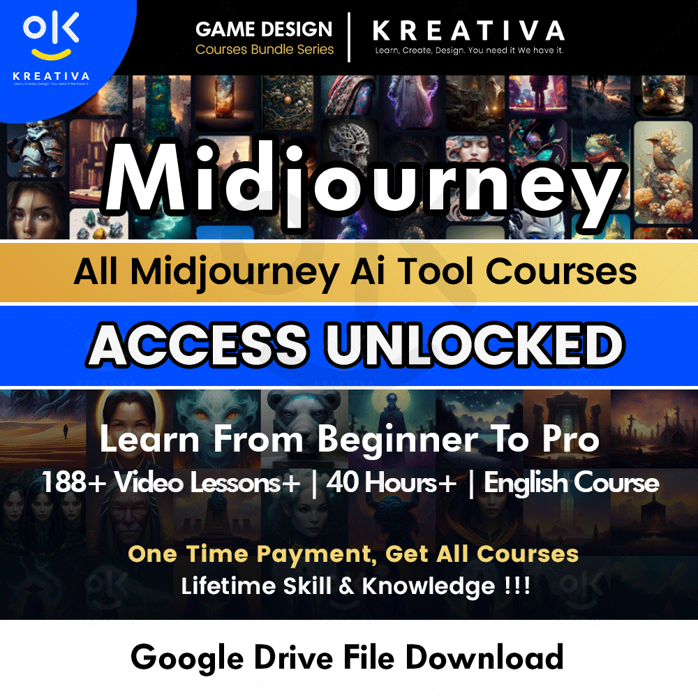 [All Video Courses Bundle] Midjourney Courses All Access Unlocked ! One Time Payment ! Learn ...