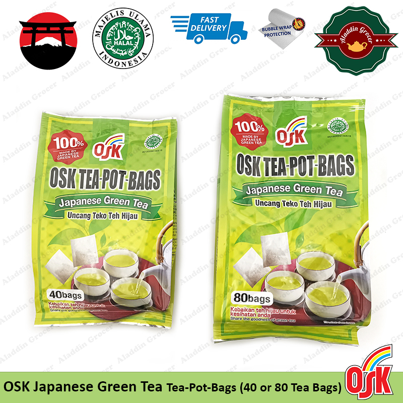 OSK Japanese Green Tea Pot Bag Uncang Teko Teh Hijau Economical Pack ...