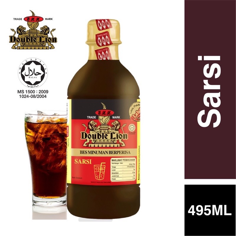 ( 1 Carton ) 24 bottle Double Lion Cordial Bes Kordial Minuman perisa ...