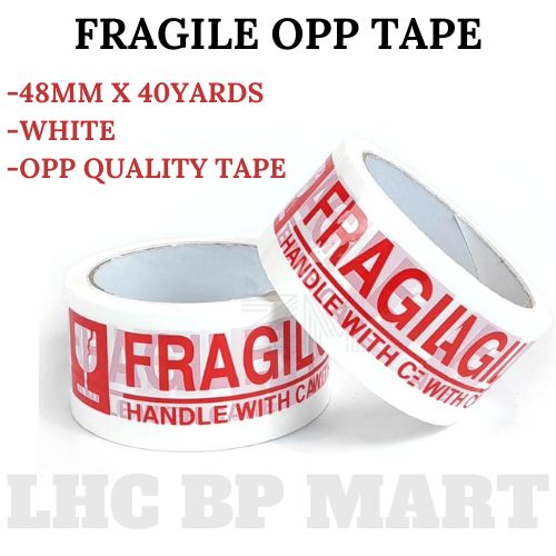 [LHC] FRAGILE OPP TAPE 48MM X 40YARDS / READY STOCK FRAGILE TAPE / PITA ...