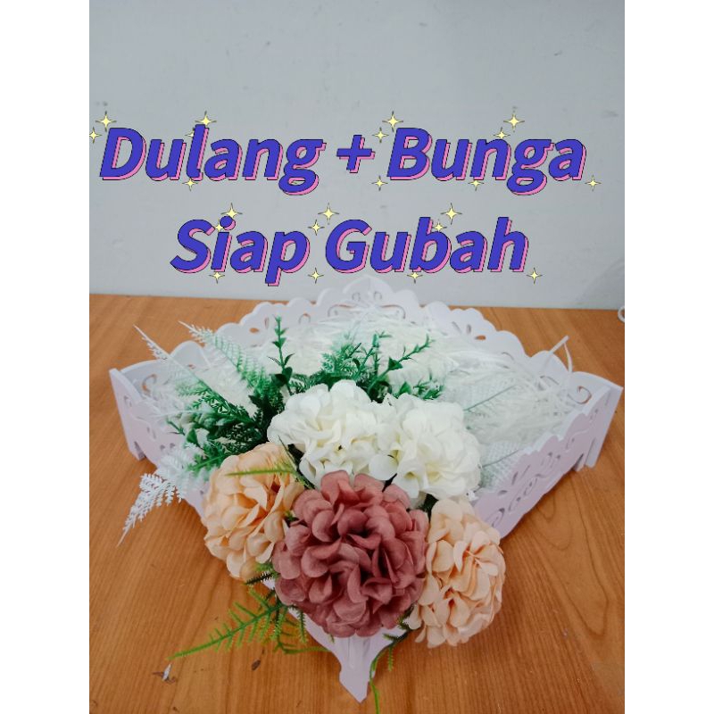 Dulang Dengan Bunga Kekwa Hantaran Siap Gubah | Shopee Malaysia