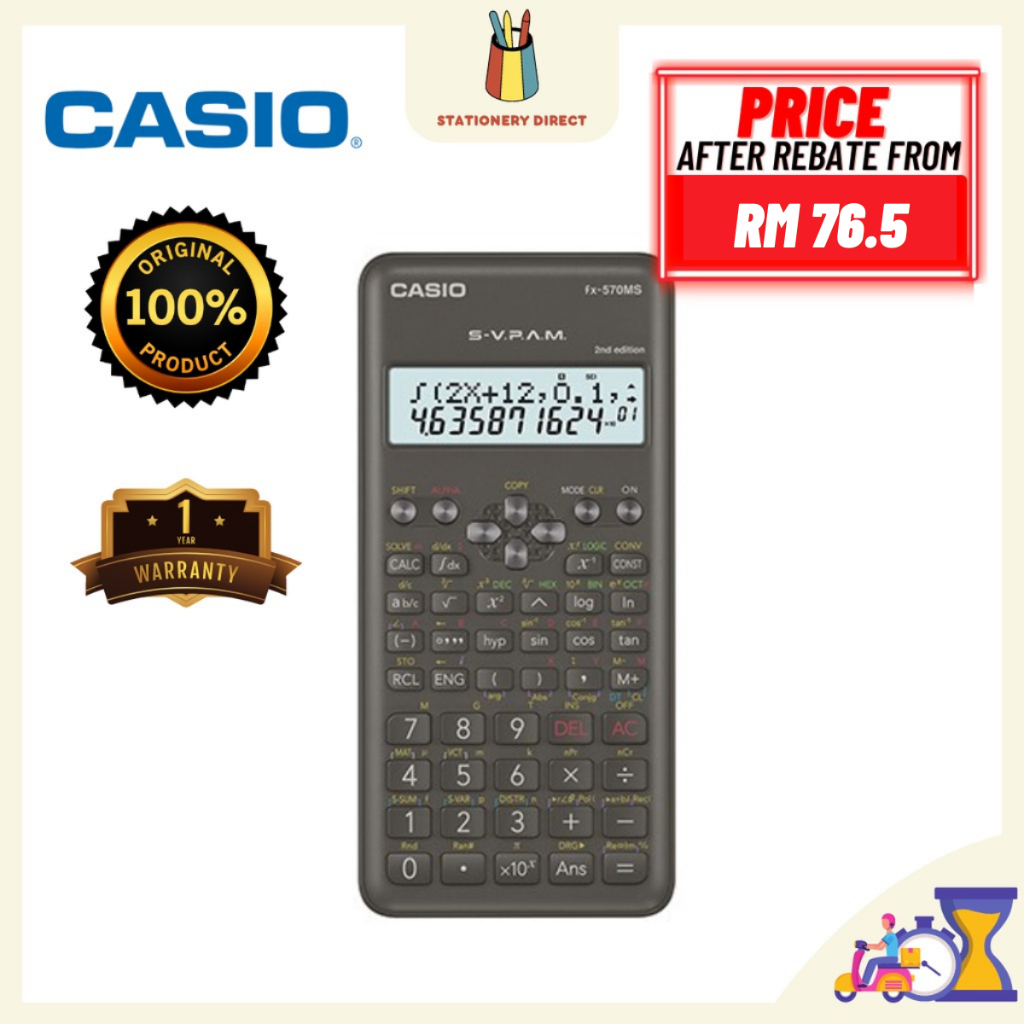 Casio fx 570ms 2nd edition Scientific Calculator 570ms2 570ms | Shopee ...