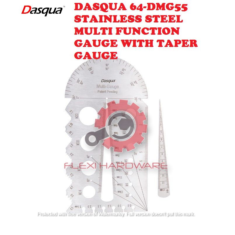 DASQUA 64-DMG55 STAINLESS STEEL MULTI FUNCTION GAUGE WITH TAPER GAUGE ...