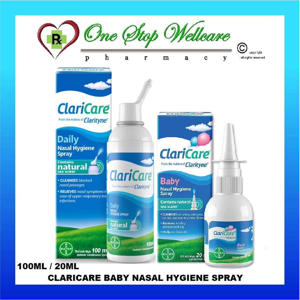 CLARICARE NASAL HYGIENE SPRAY 20ML / 100ML | Shopee Malaysia
