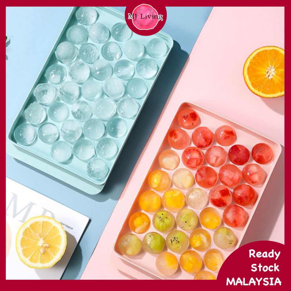 33 Grids Round Ice Cube Tray Ball Jelly Mold Maker Kitchen Party ...