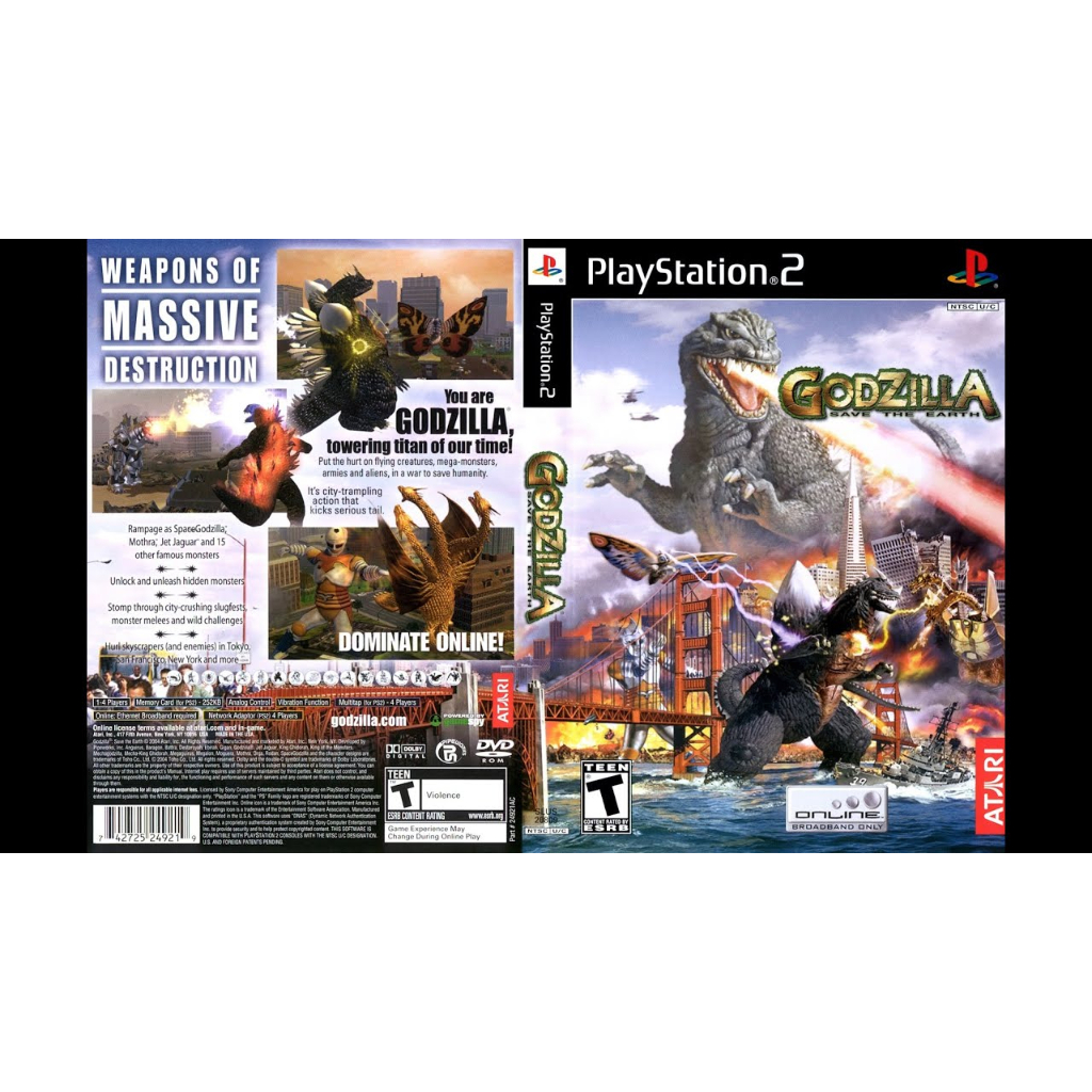 PS2 Game Godzilla Save The Earth(GOLD DISC) | Shopee Malaysia