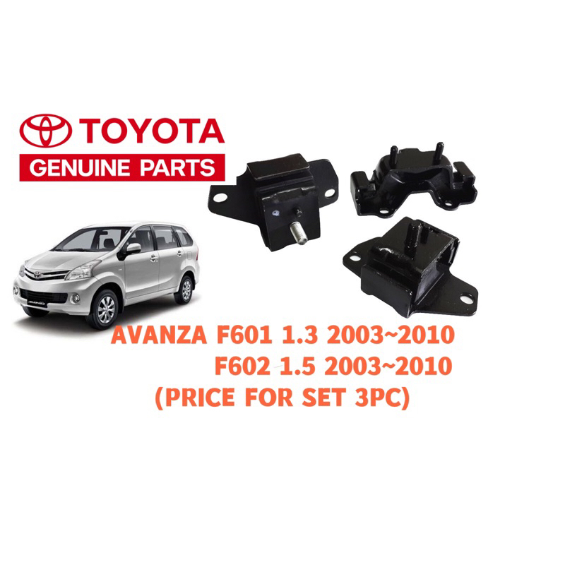 [THAILAND]TOYOTA AVANZA F601 1.3 F602 1.5 ENGINE MOUNTING SET | Shopee ...