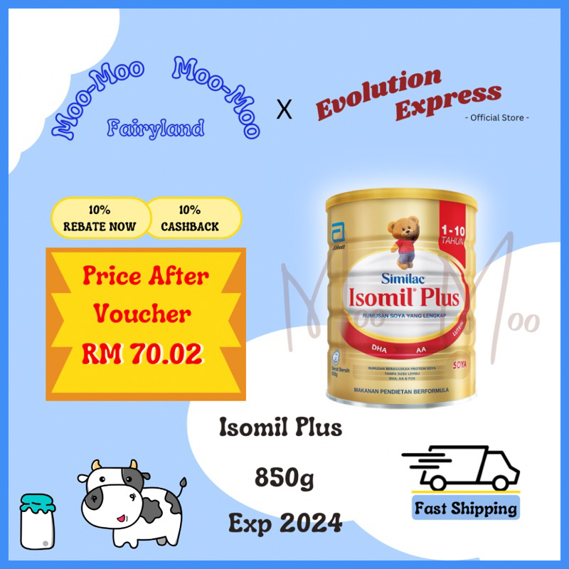 Isomil Plus 1-10 Years Old (850g) Exp 10/2024 | Shopee Malaysia