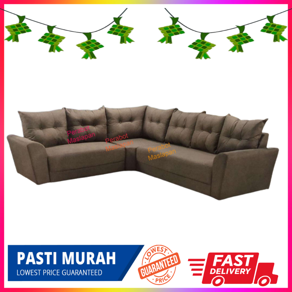 Special FREE 1 STOOL Velvet Sofa Baldu / Fabric Sofa / PVC Sofa 3 ...