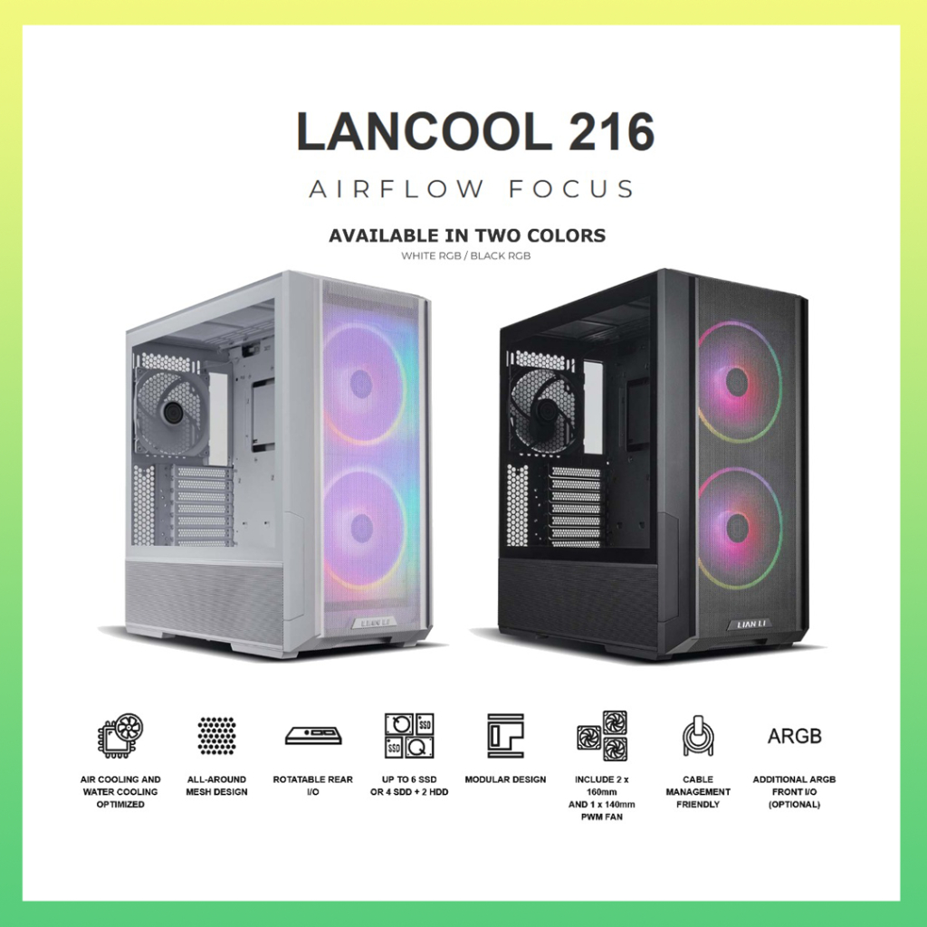 LIAN LI LANCOOL 216 RGB ATX MID TOWER CASE | Shopee Malaysia