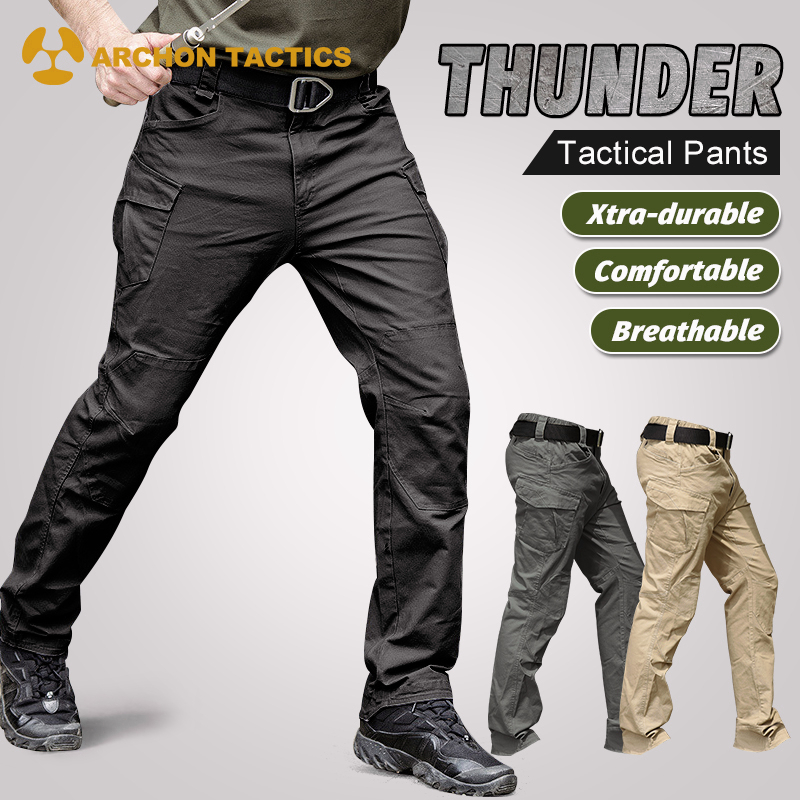 S Archon Men Casual Military Multi Pocket Pant Waterproof Breathable ...