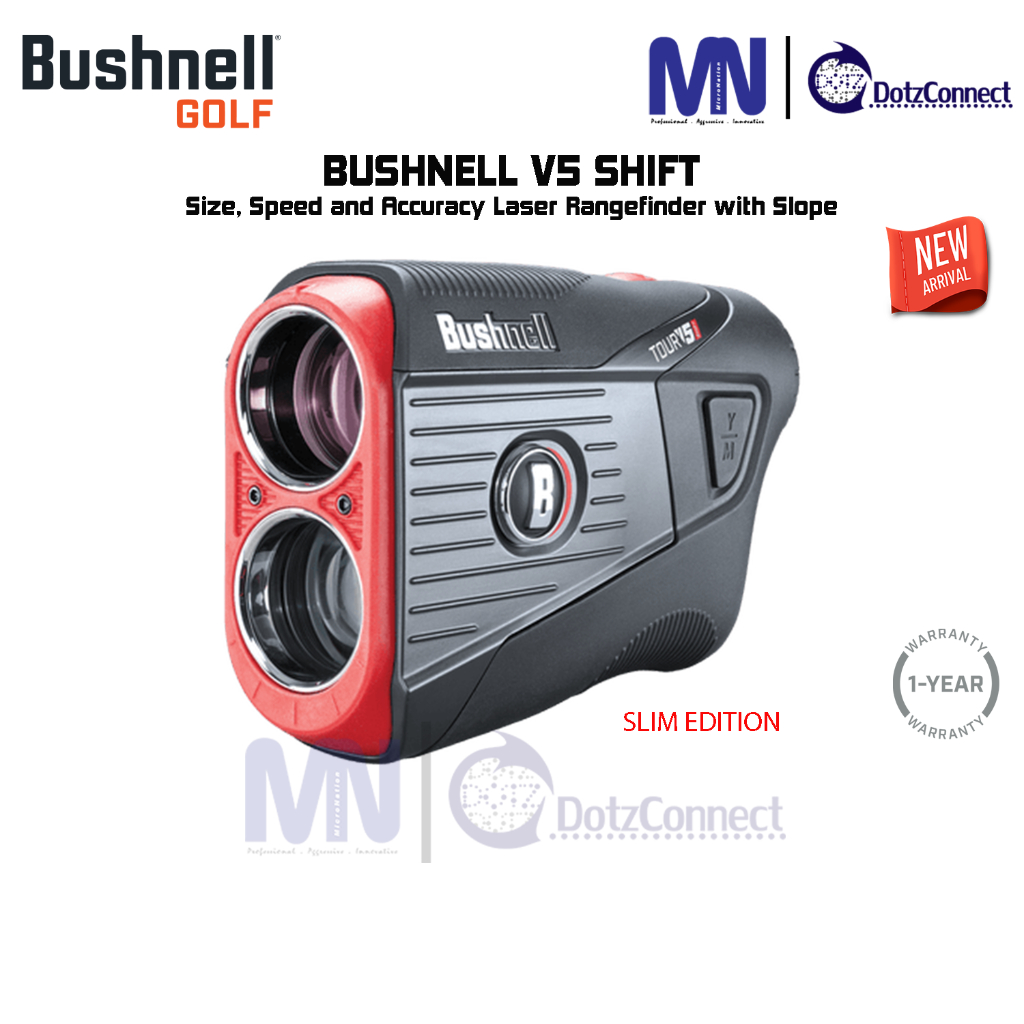 Bushnell Golf Tour V5 Shift Slim Edition Golf Laser Range Finder [ NEW MODEL ] [ 2021 VERSION ...