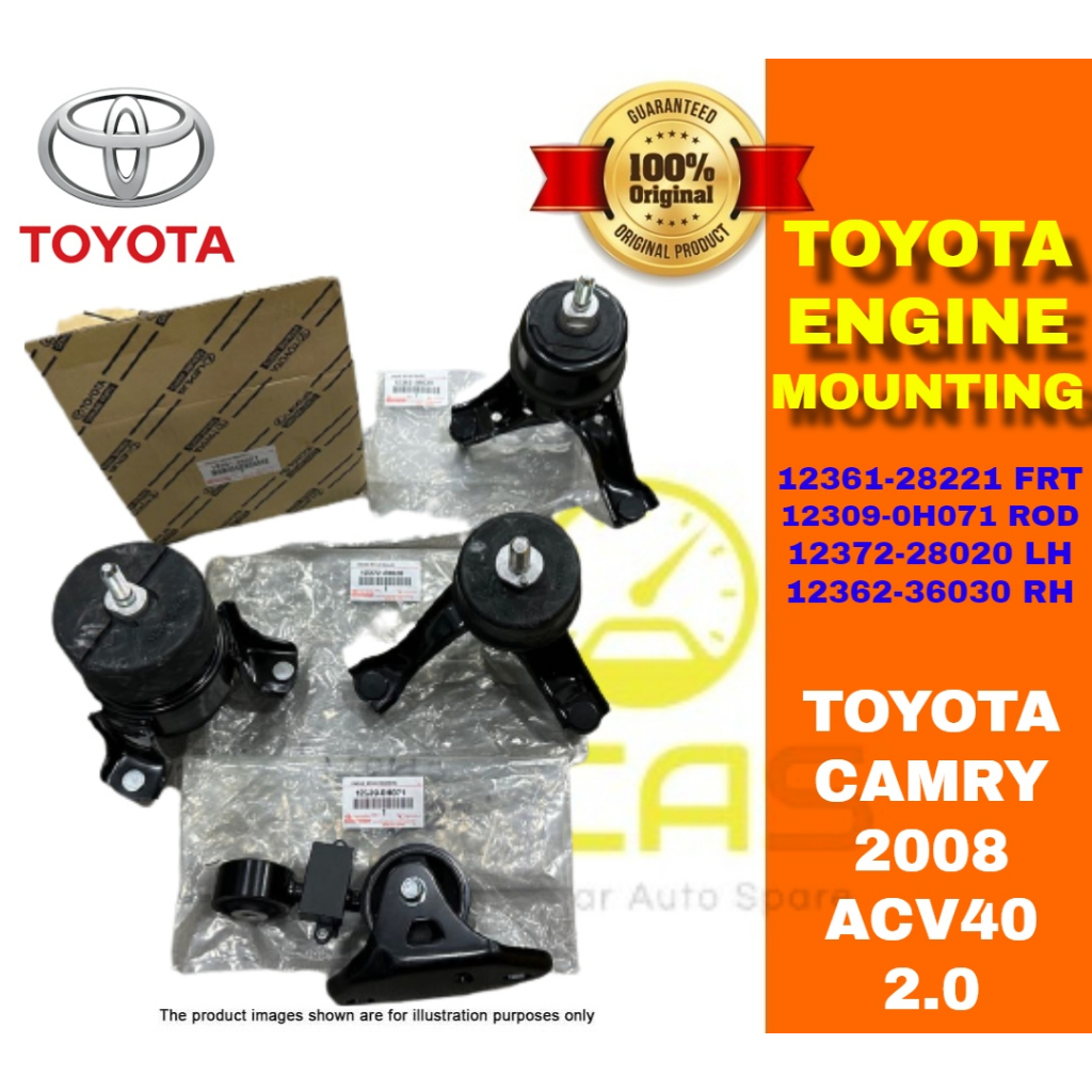 100% ORIGINAL TOYOTA CAMRY ACV40 2.0CC 2006-2013 ENGINE MOUNTING PER PC ...