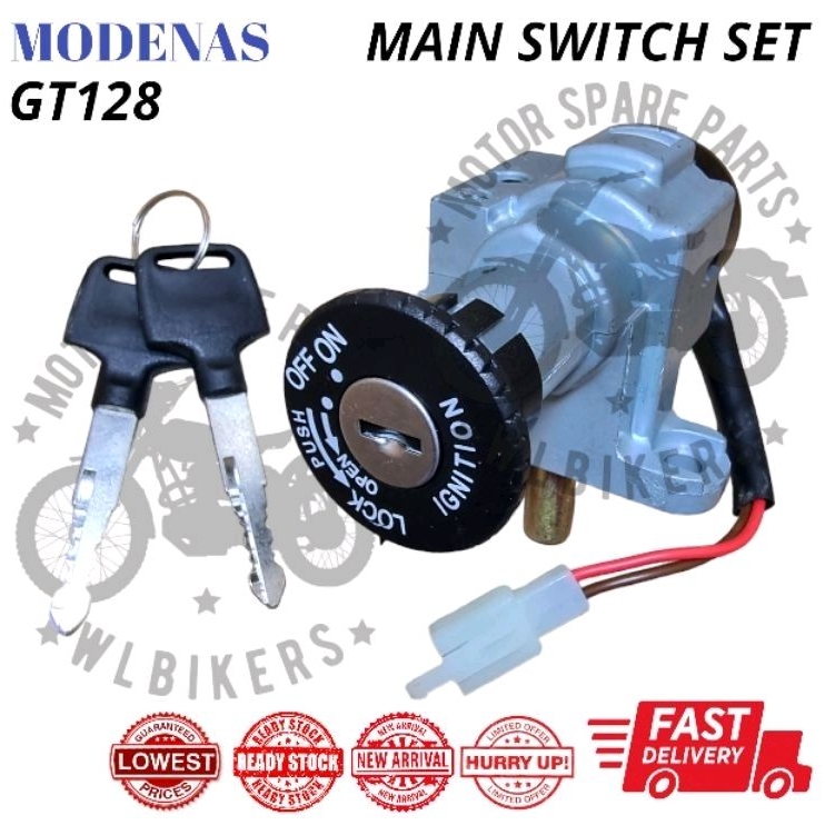 MODENAS GT GT128 MAIN SWITCH SET FULL SET KUNCI KEY SET -LIMITED STOCK ...