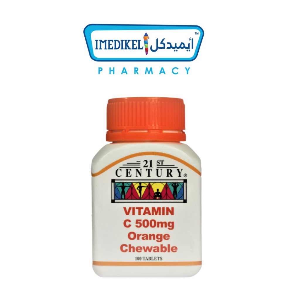 21ST CENTURY VITAMIN C 500MG ORANGE CHEWABLE TABLET (1x100'S) | Shopee ...
