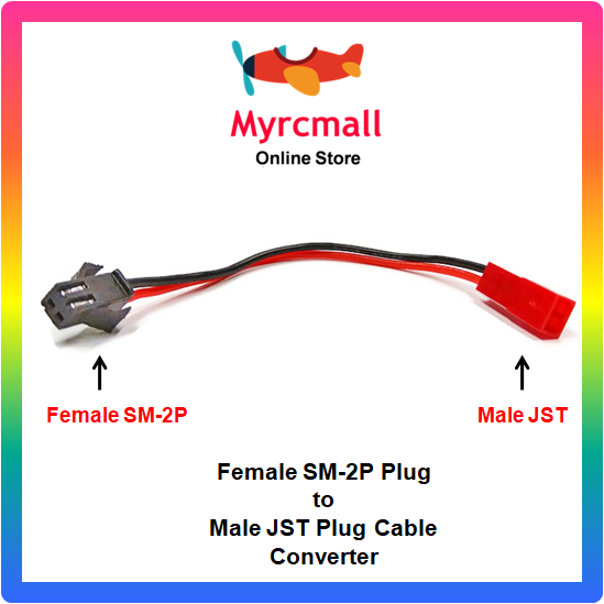 Female SM-2P Plug to Male JST Plug Cable Converter Cable Connector for ...