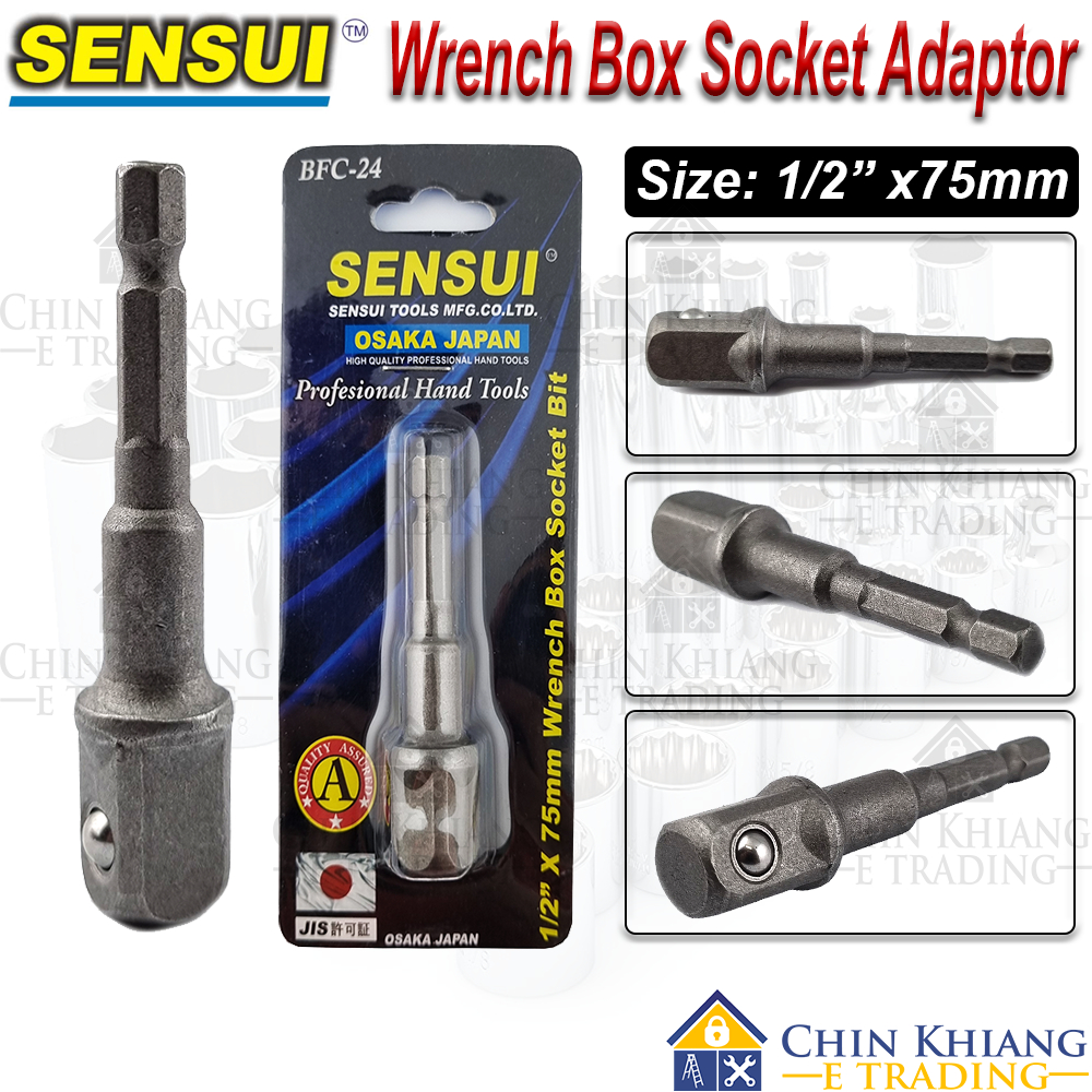 Sensui Wrench Box Socket Adaptor Connector Drill Hex Impact Drill Bits ...