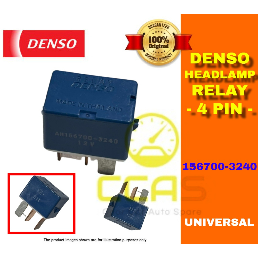DENSO 4PIN HEAD LAMP RELAY/POWER RELAY ( HALFCUT ) UNIVERSAL HEADLAMP ...