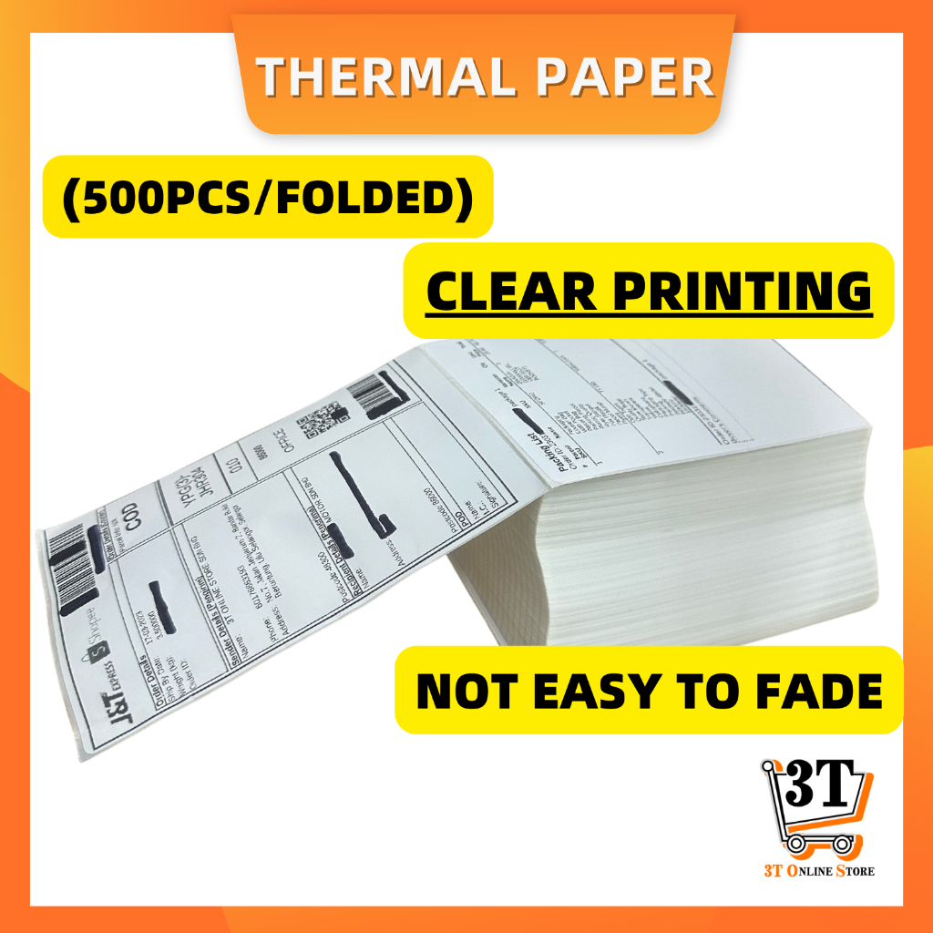 Clear Printing Waterproof A6 Size Thermal Paper Airwaybill Sticker ...