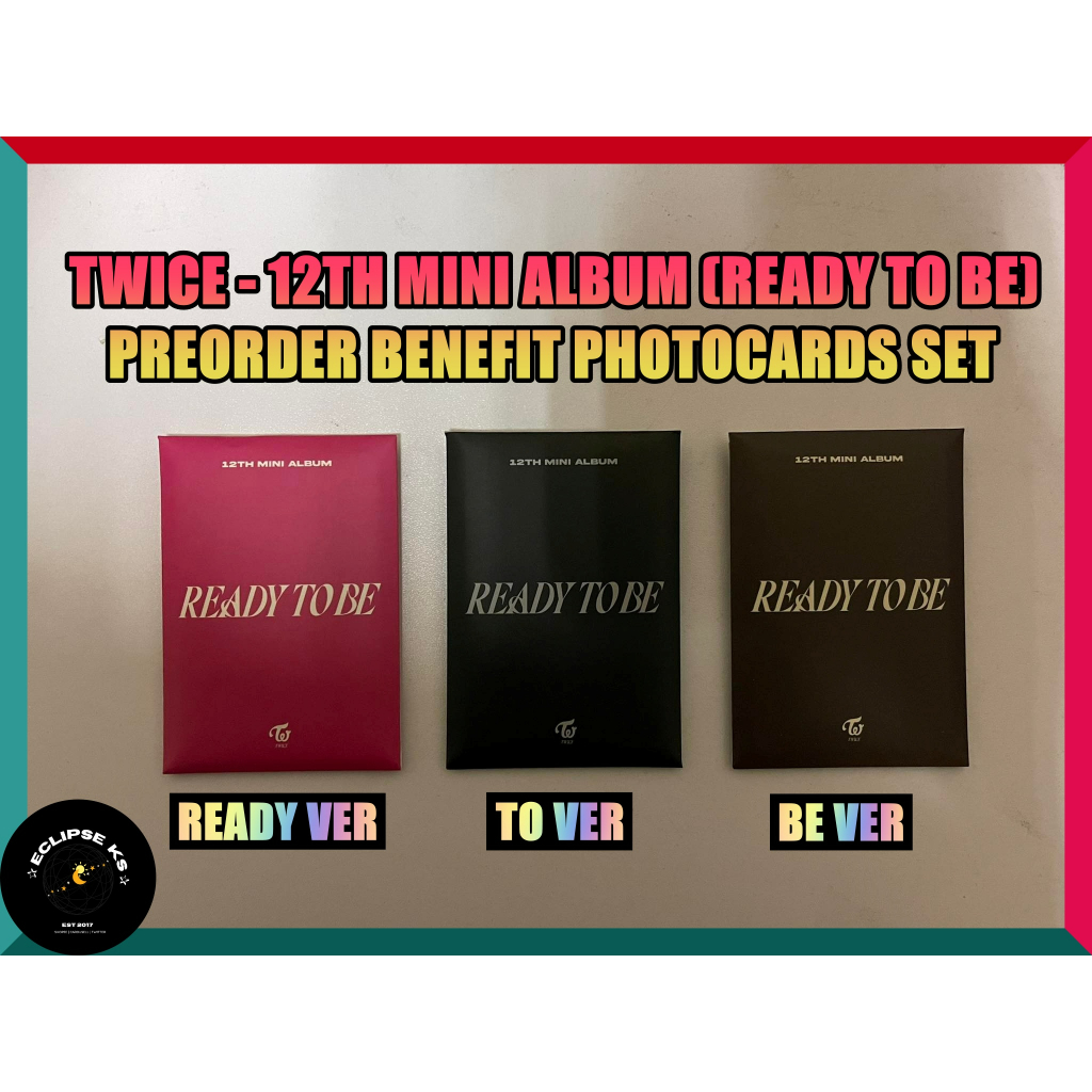 [READY STOCK] TWICE 12TH MINI ALBUM [READY TO BE] ALBUM PREORDER BENEFIT PHOTOCARDS SET / POB ...
