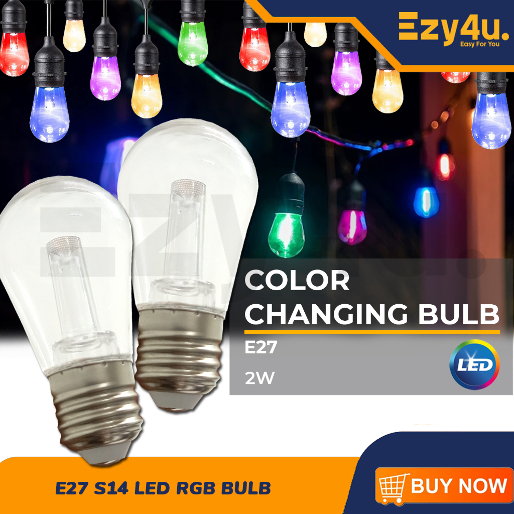 E27 LED Bulb RGB Led Colour Change Bulb S14 Lampu Raya Light Decoration ...