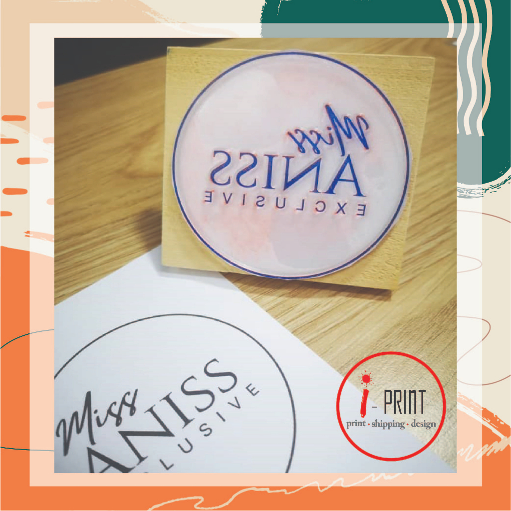 Cop LOGO Bulat Company Stamp Round Custom Design | Shopee Malaysia