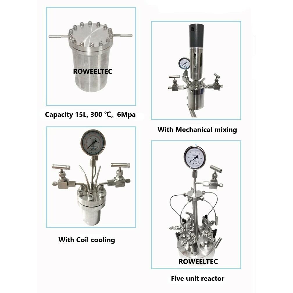 500ml Hydrothermal synthesis Autoclave Reactor vessel + inlet outlet ...