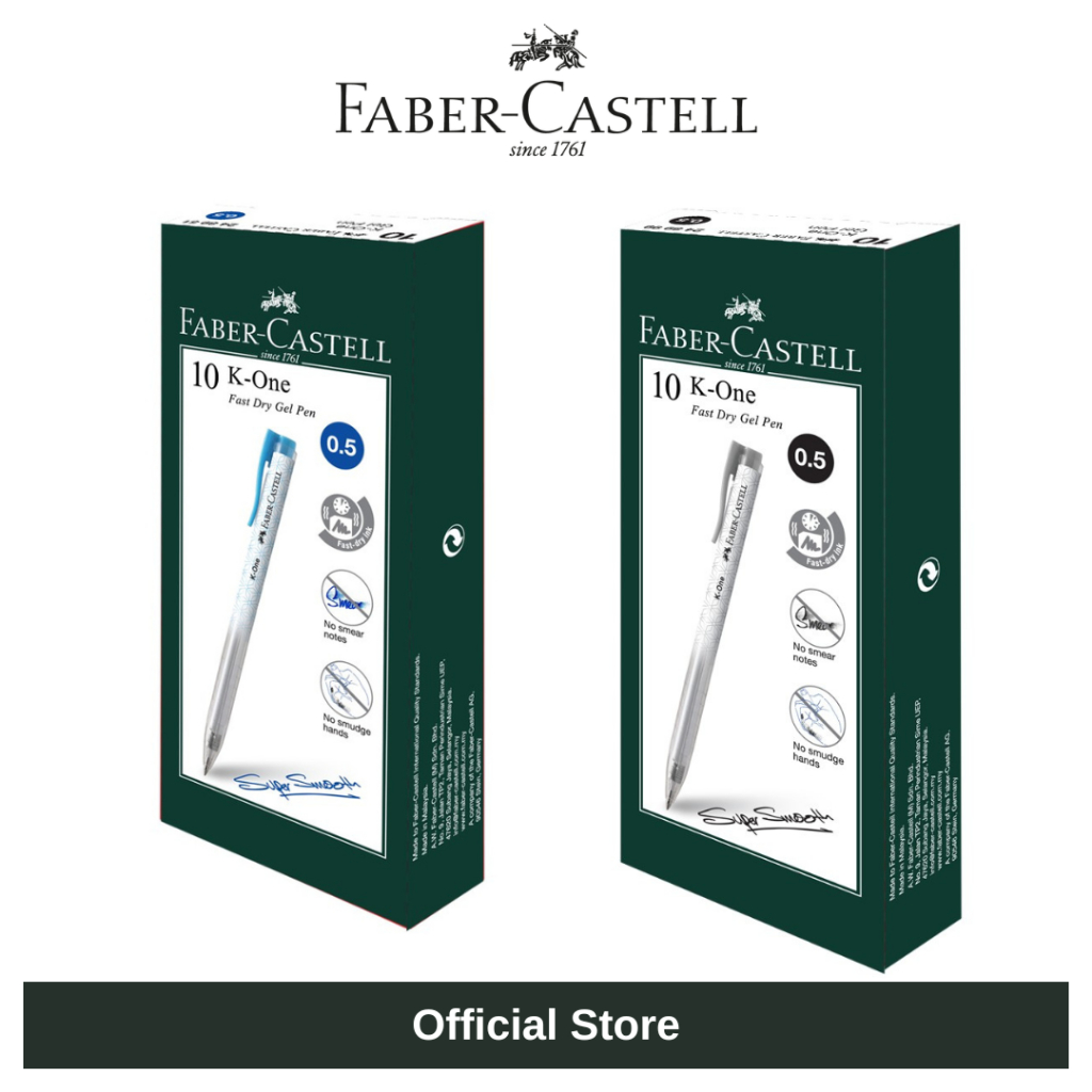 [Faber-Castell] Gel Pen K One 0.5/0.7 (Box of 10) | Shopee Malaysia